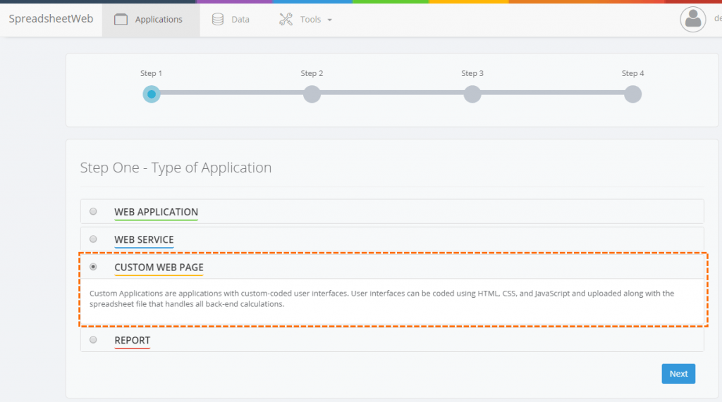 Custom Application Tutorial