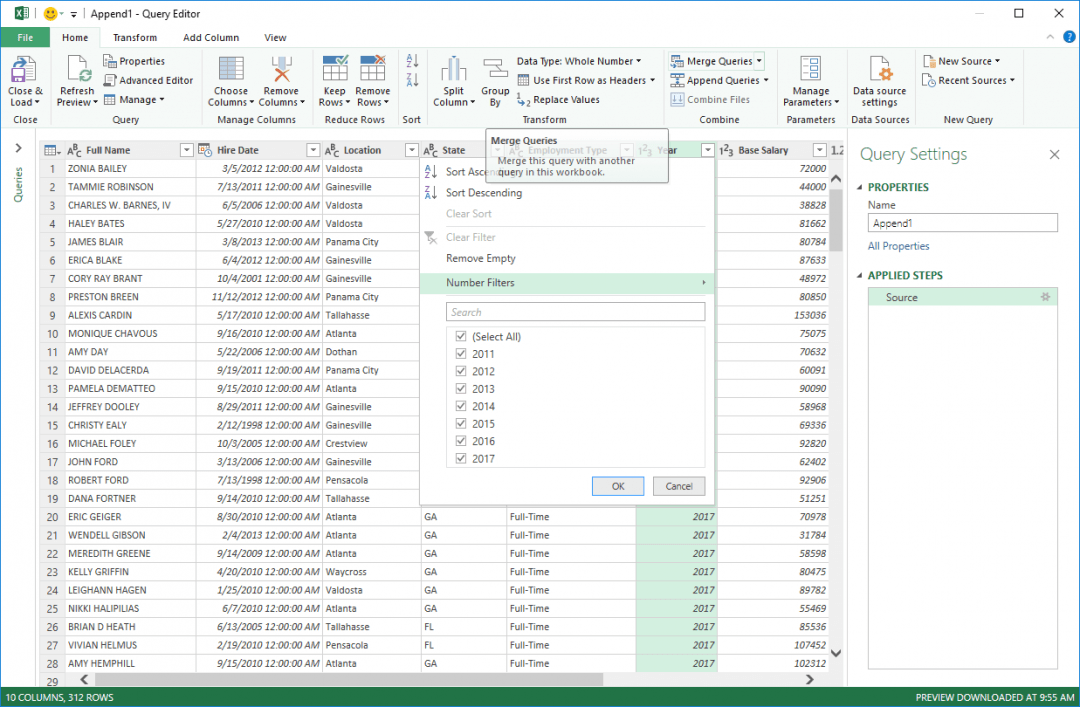 Hot to Combine Data from Multiple Sheets using Power Query