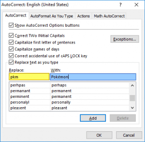 How to customize AutoCorrect
