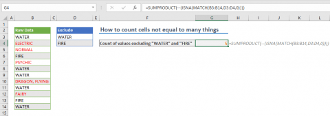 How to do a cell count if not equal to a variable or even an error code