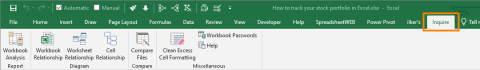 How to get Workbook Statistics in Excel