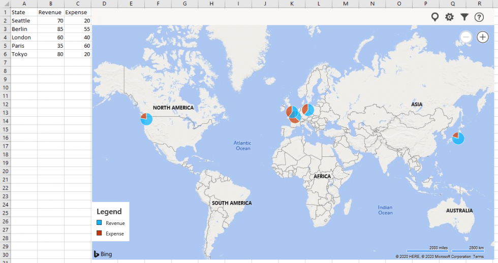 How to embed Bing Maps in Excel