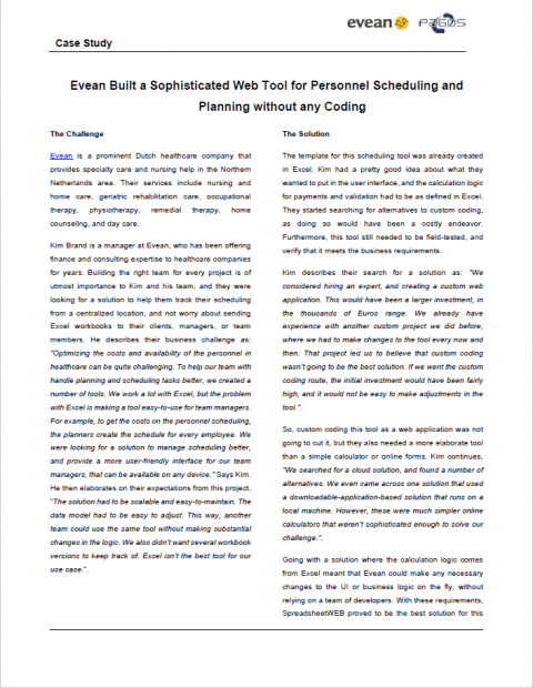 Evean Built a Sophisticated Web Tool for Personnel Scheduling