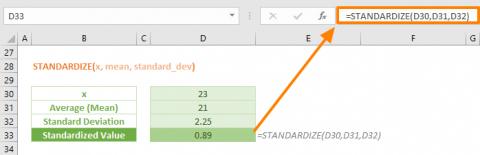 STANDARDIZE Function