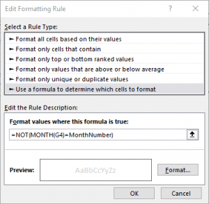 How to create a dynamically changing calendar in Excel