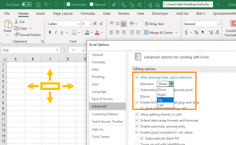 How to Enter in Excel and Change Its Behaviour