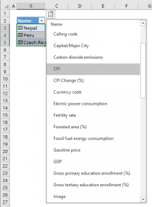 How to insert country flags in Excel
