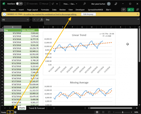 How to Mark a Workbook as Final in Excel - Mark as Final