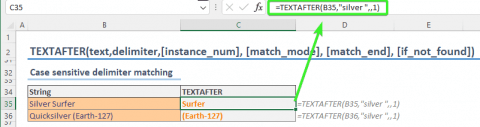 Excel TEXTAFTER Function